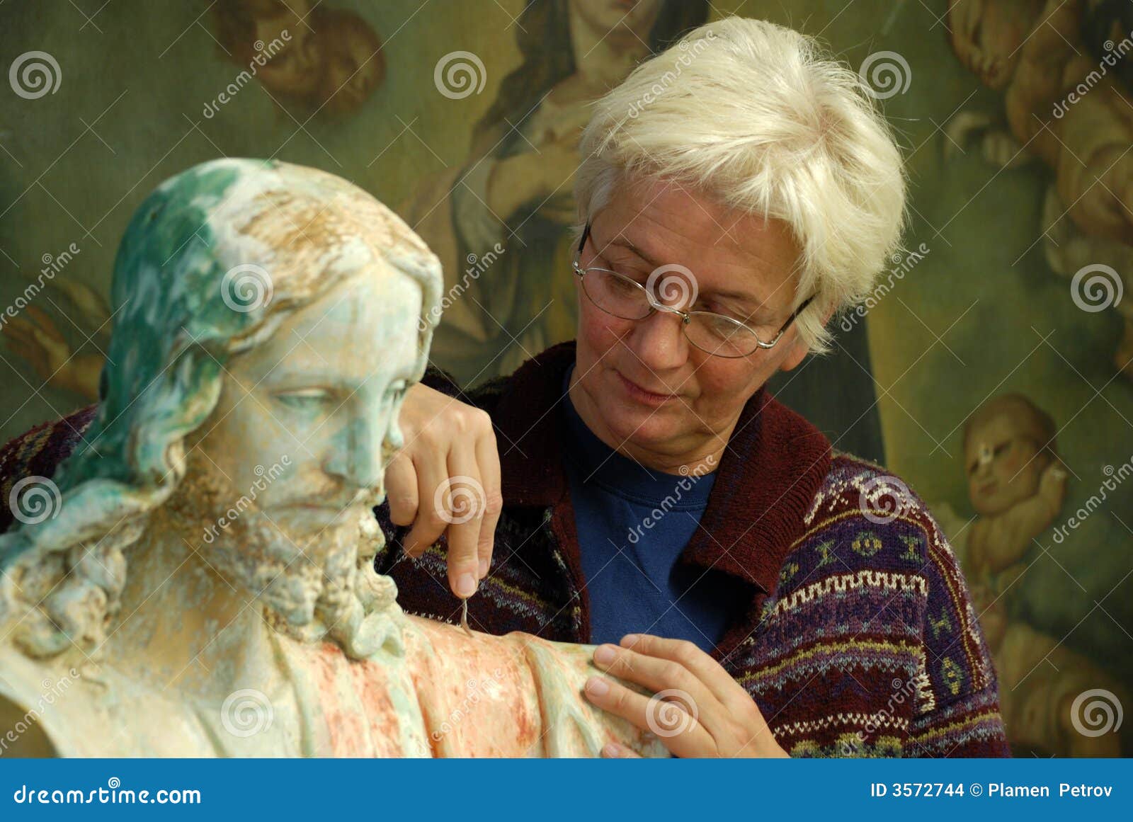 Art restoration stock photo. Image of marble, professional - 3572744