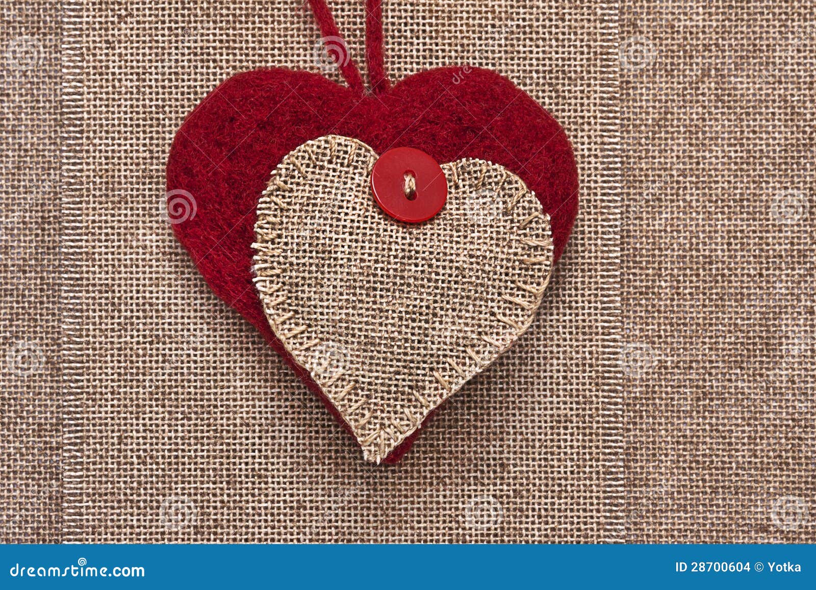 Art Retro Background with Fabric Hearts for or Design Stock Photo ...