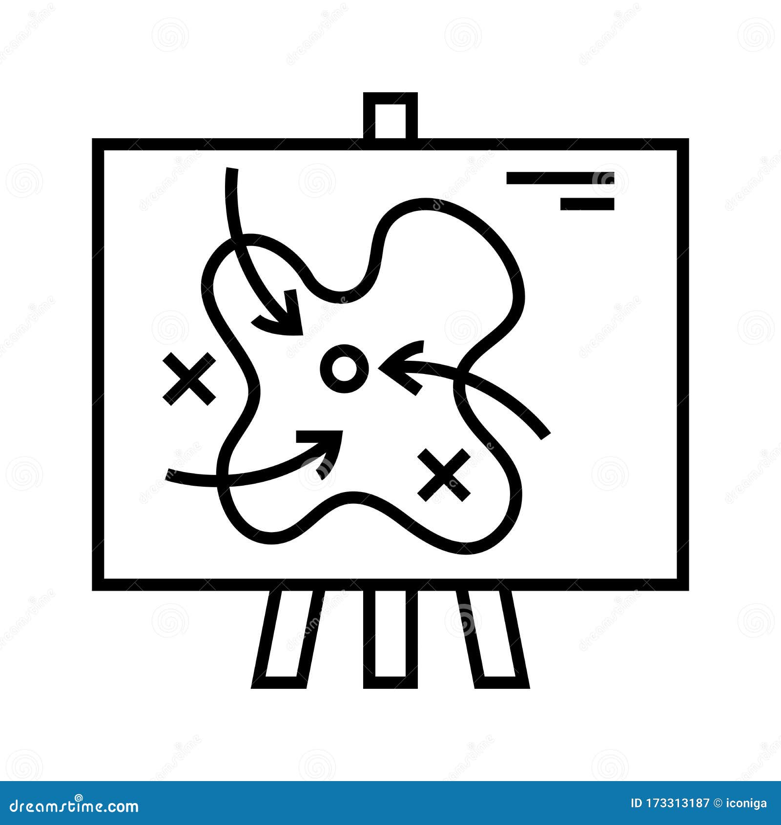 Art Scheme Line Icon, Concept Sign, Outline Vector Illustration, Linear ...