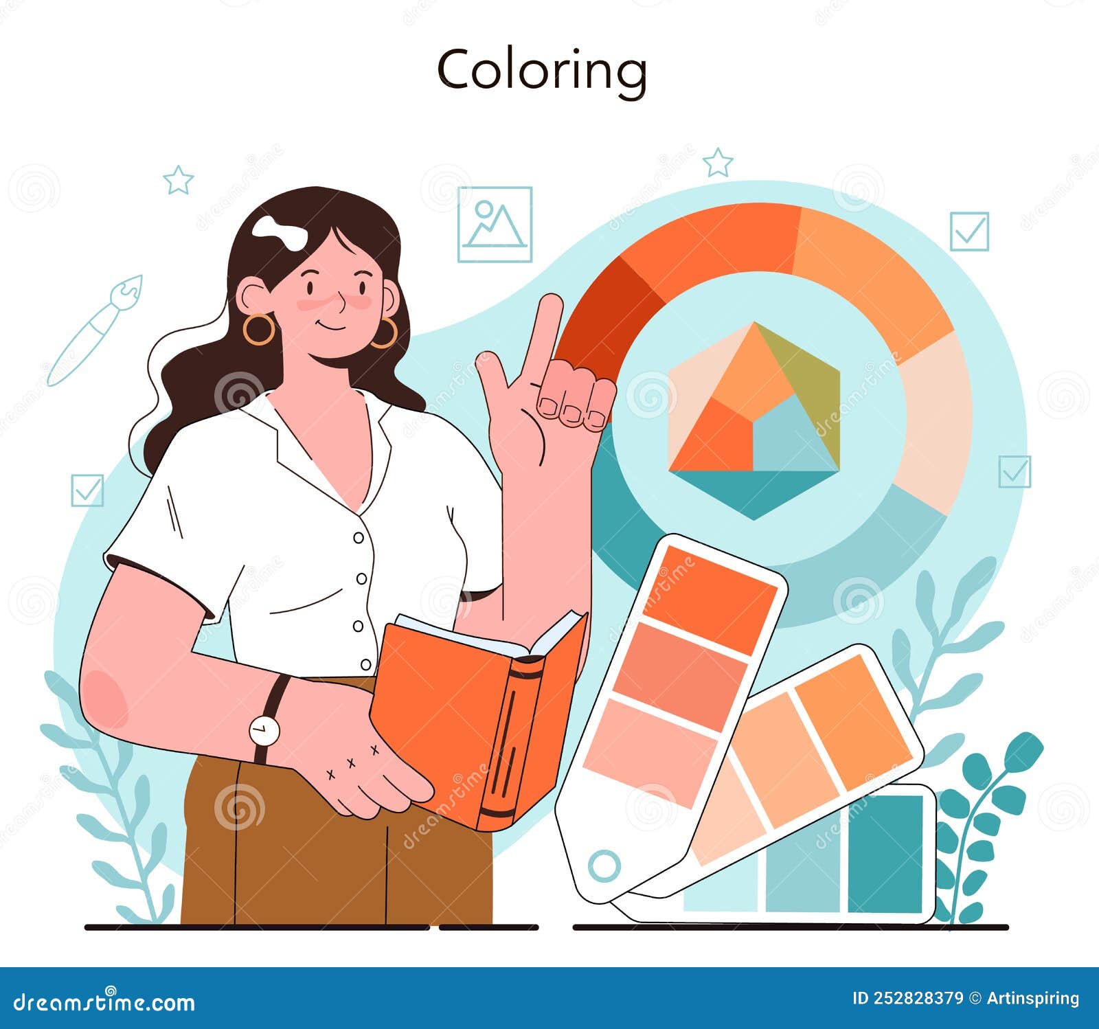 Art School Education. Student Holding Art Tools Learning How To Draw ...