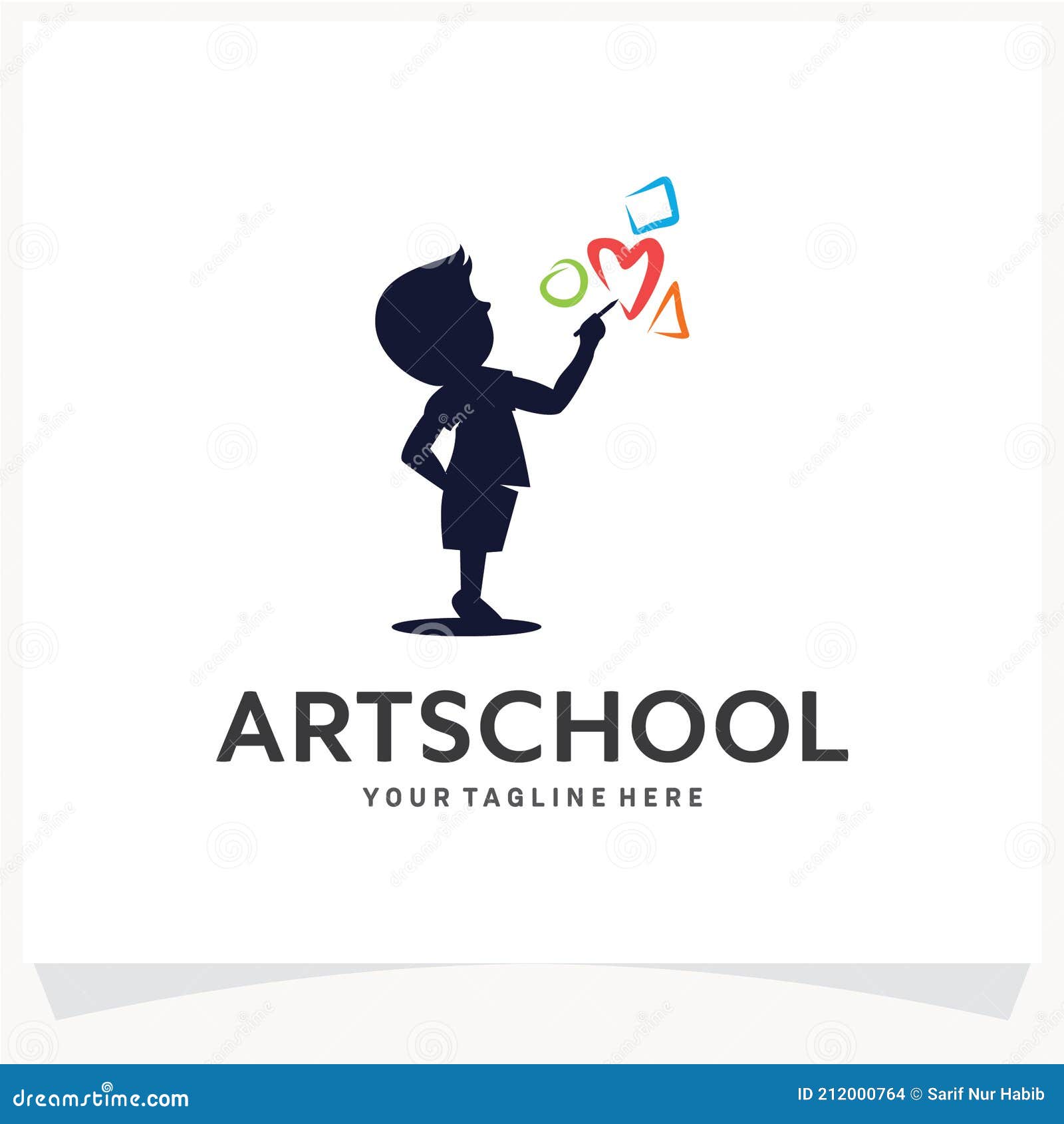 Art School Logo Design Template Stock Vector - Illustration of element ...