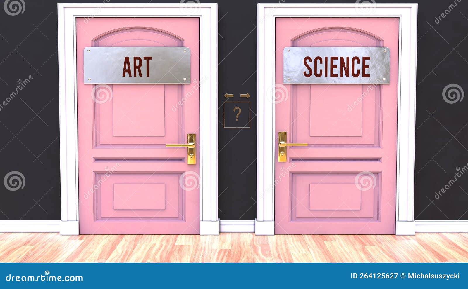 Art or Science - Making a Choice Stock Illustration - Illustration of ...