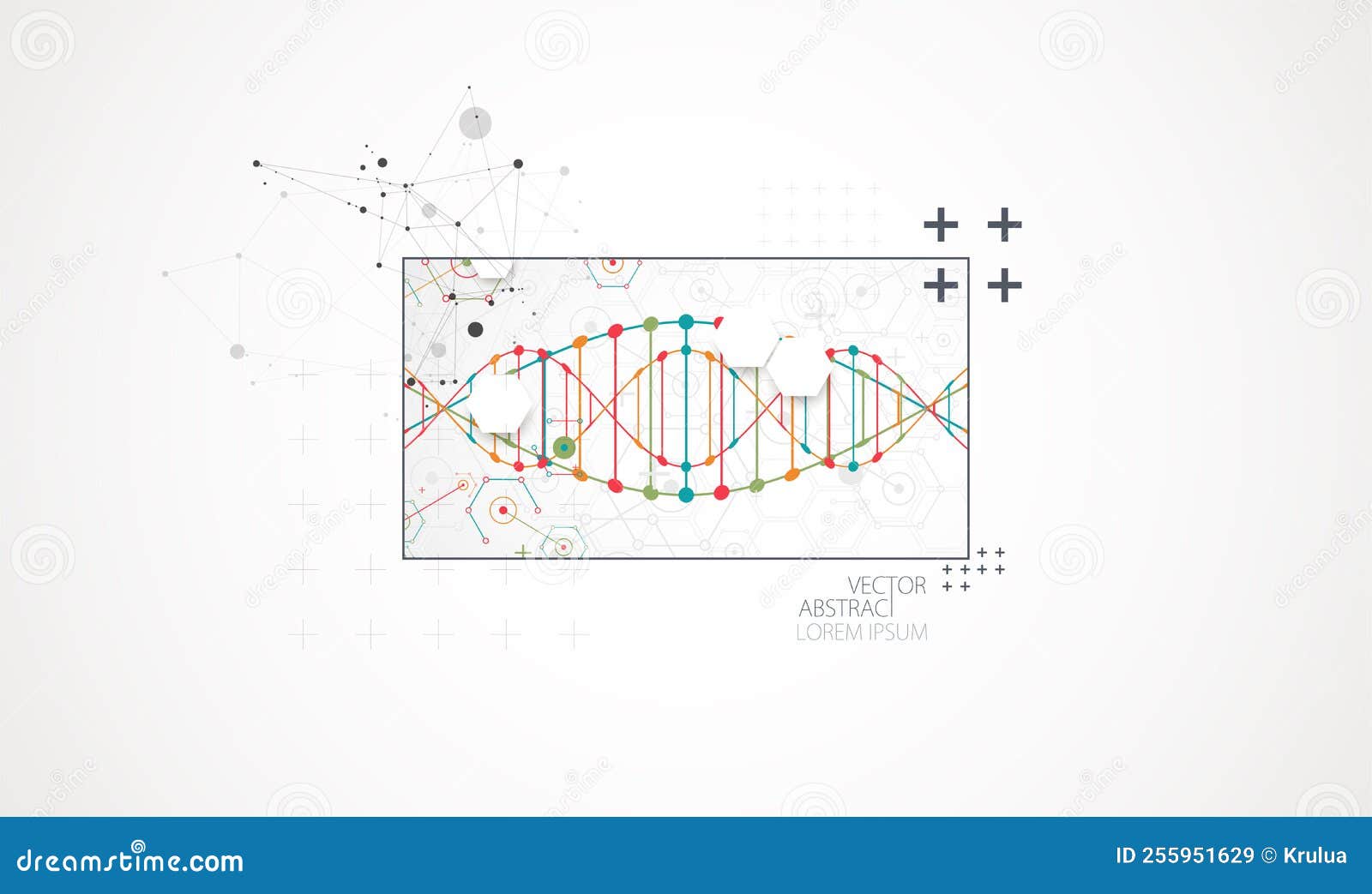 Art Science Template, Wallpaper or Banner with a DNA Molecules Stock ...
