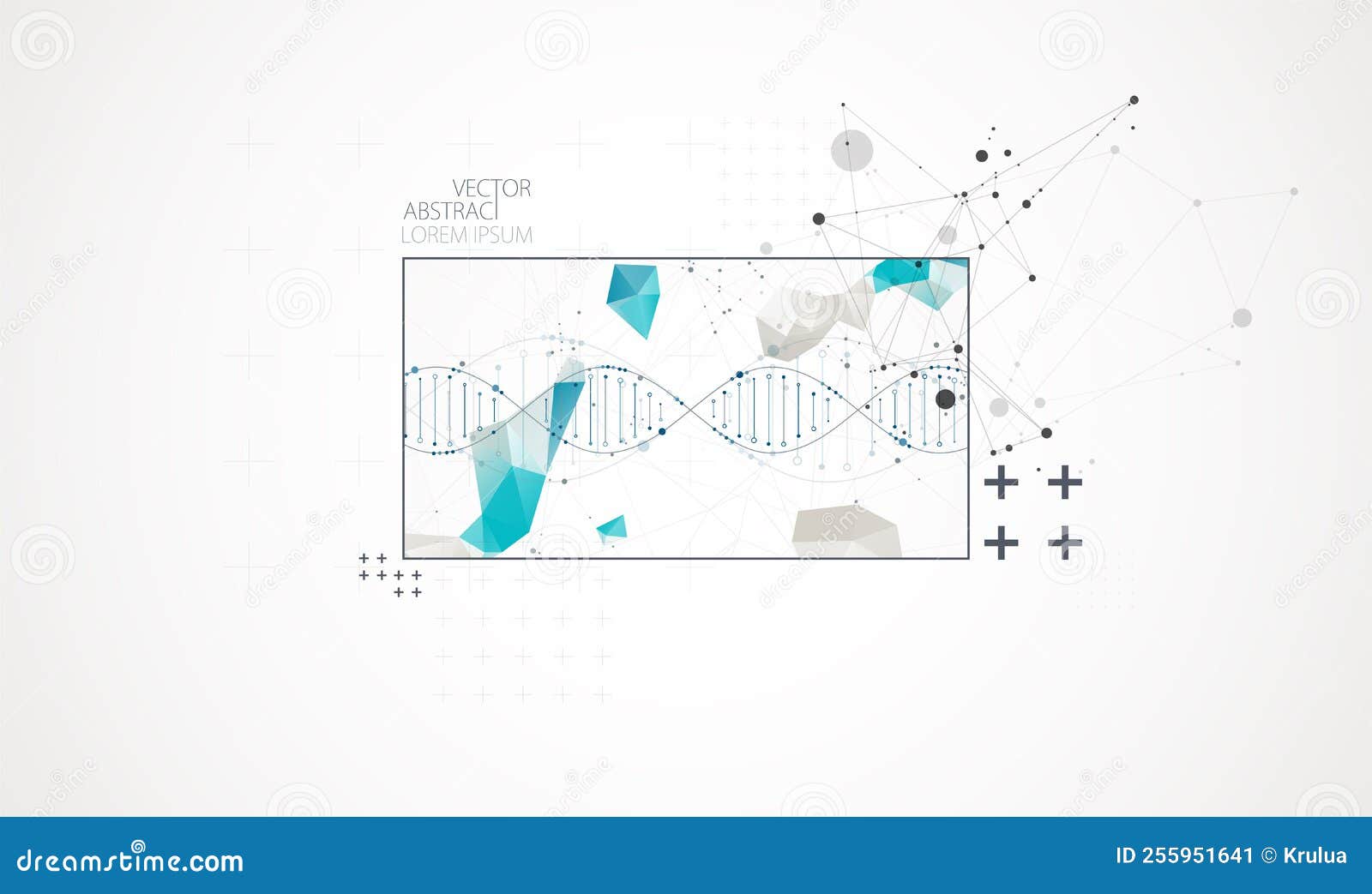 Art Science Template, Wallpaper or Banner with a DNA Molecules Stock ...