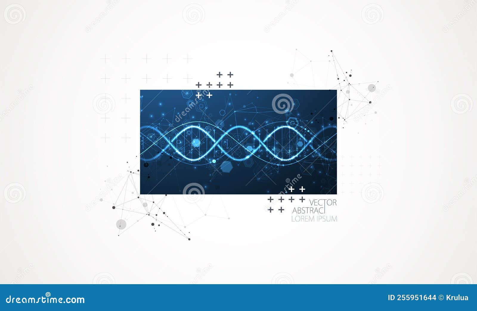 Art Science Template, Wallpaper or Banner with a DNA Molecules Stock ...