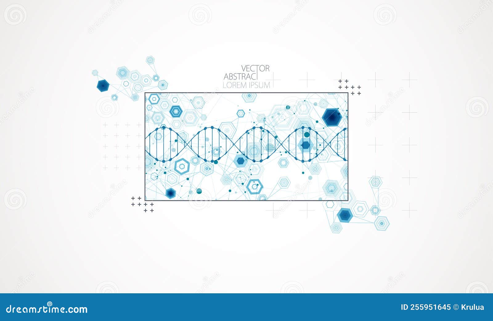 Art Science Template, Wallpaper or Banner with a DNA Molecules Stock ...