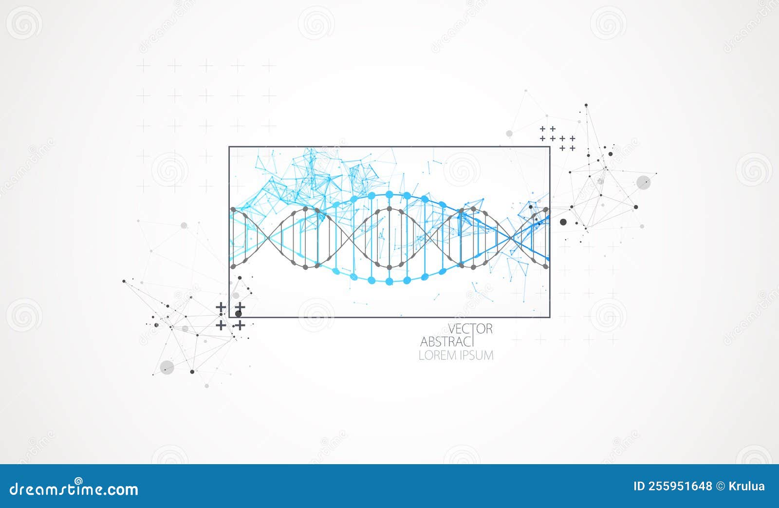Art Science Template, Wallpaper or Banner with a DNA Molecules Stock ...