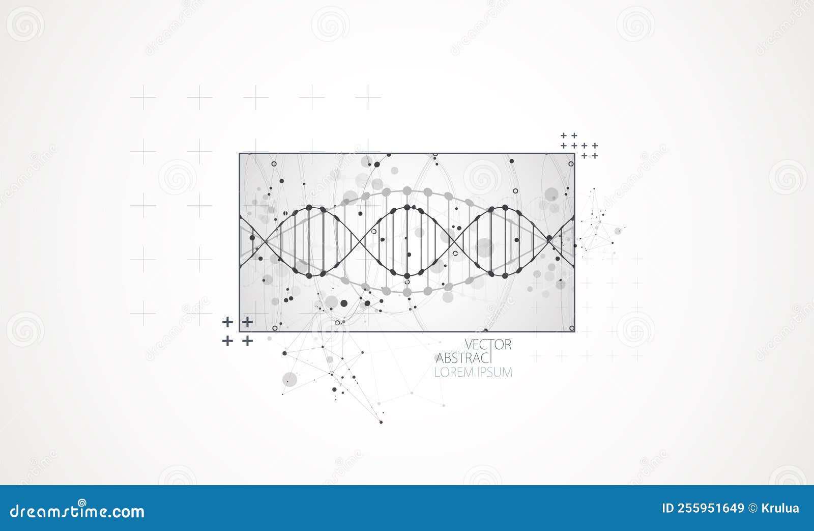 Art Science Template, Wallpaper or Banner with a DNA Molecules Stock ...