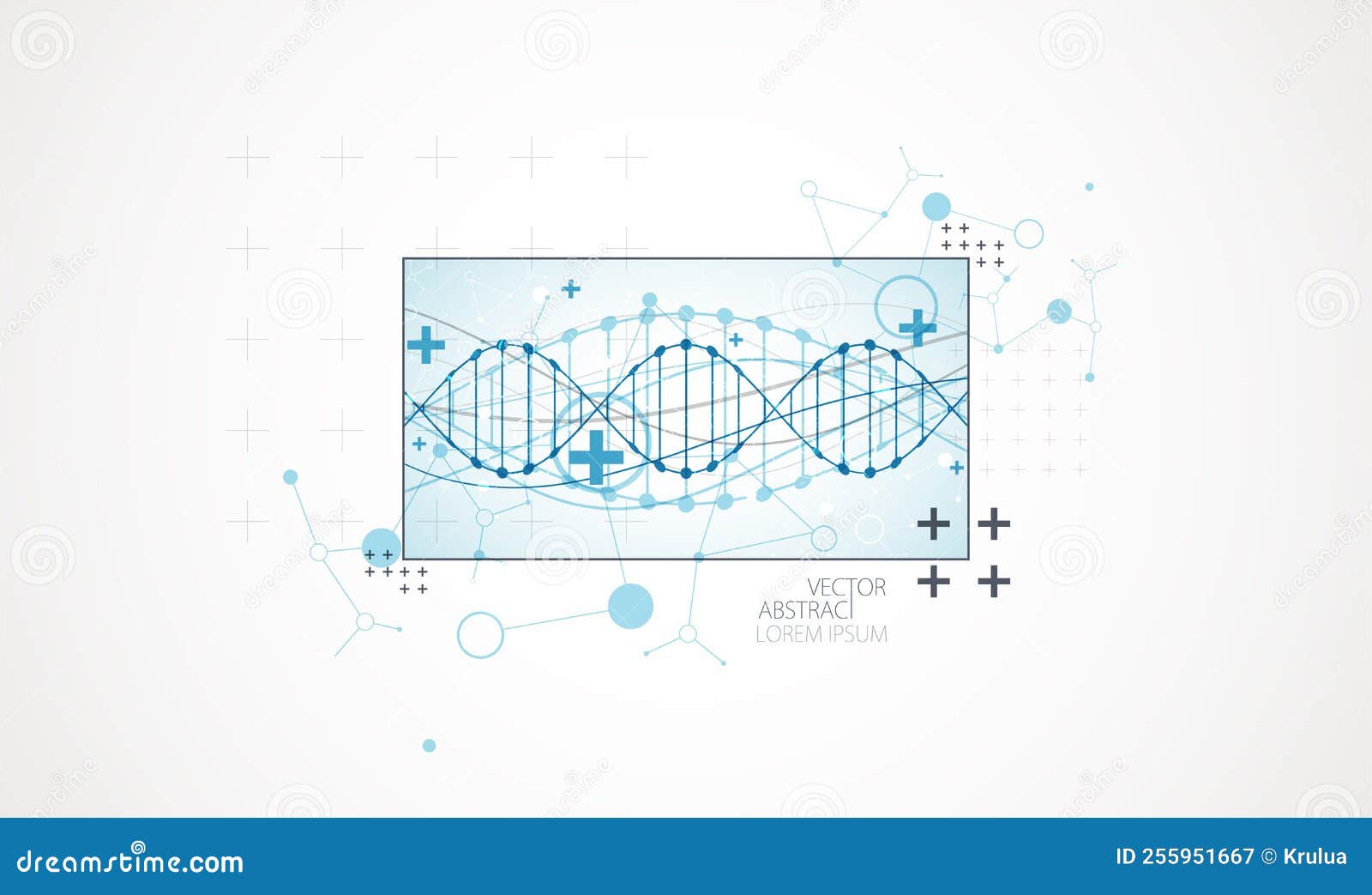 Art Science Template, Wallpaper or Banner with a DNA Molecules Stock ...