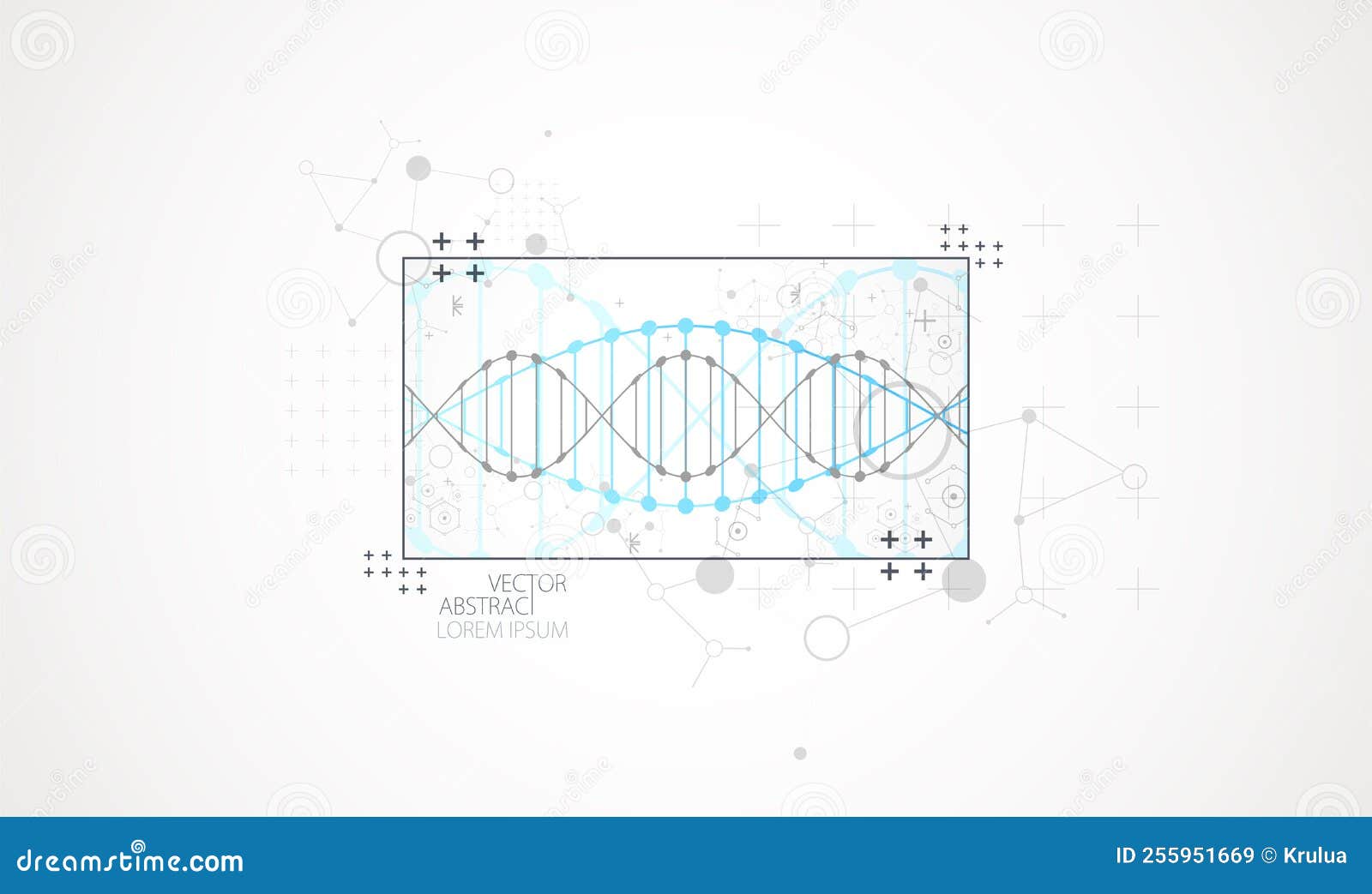 Art Science Template, Wallpaper or Banner with a DNA Molecules Stock ...