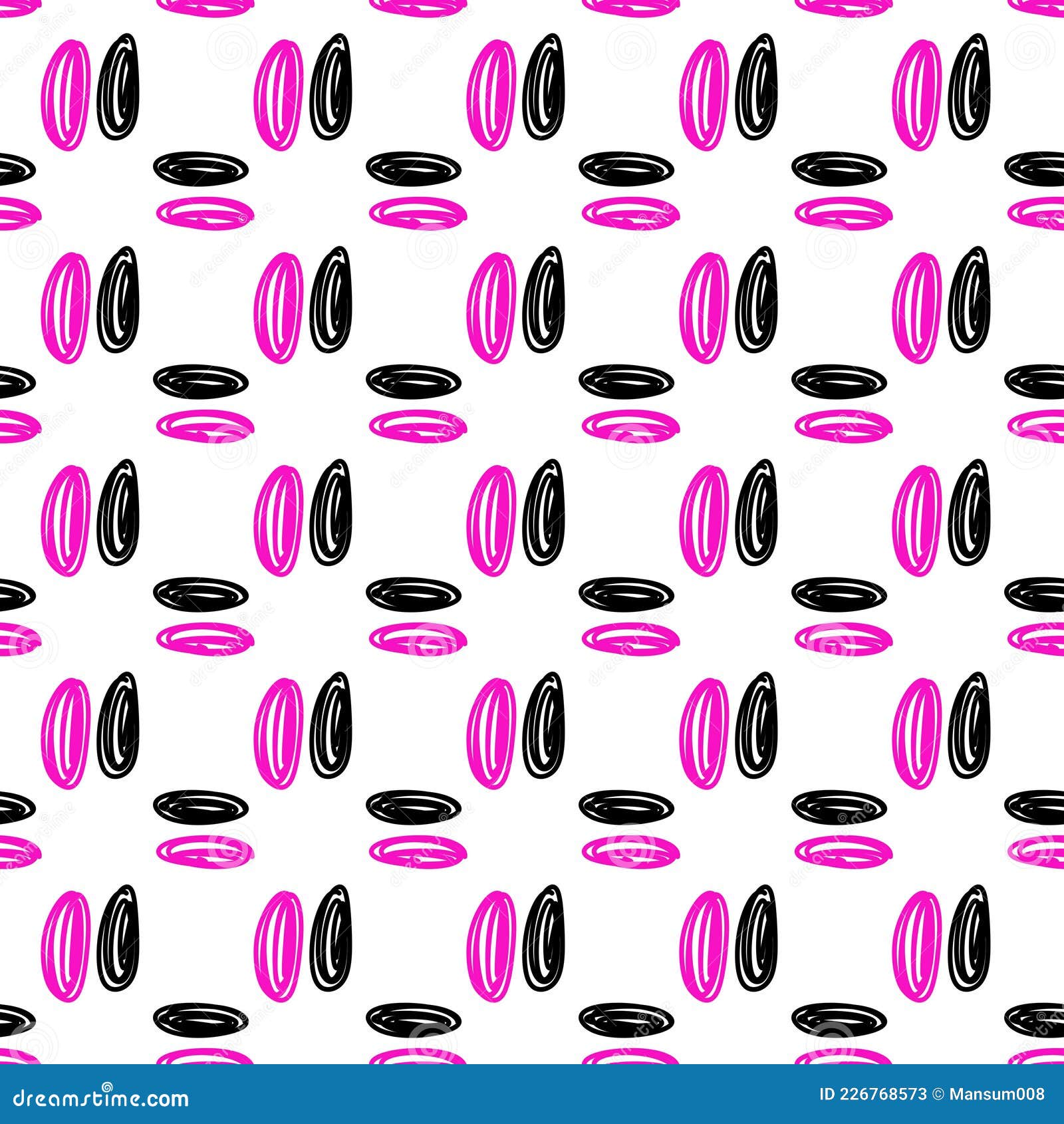 Seamless Pattern of Black and Pink Color Stock Illustration ...