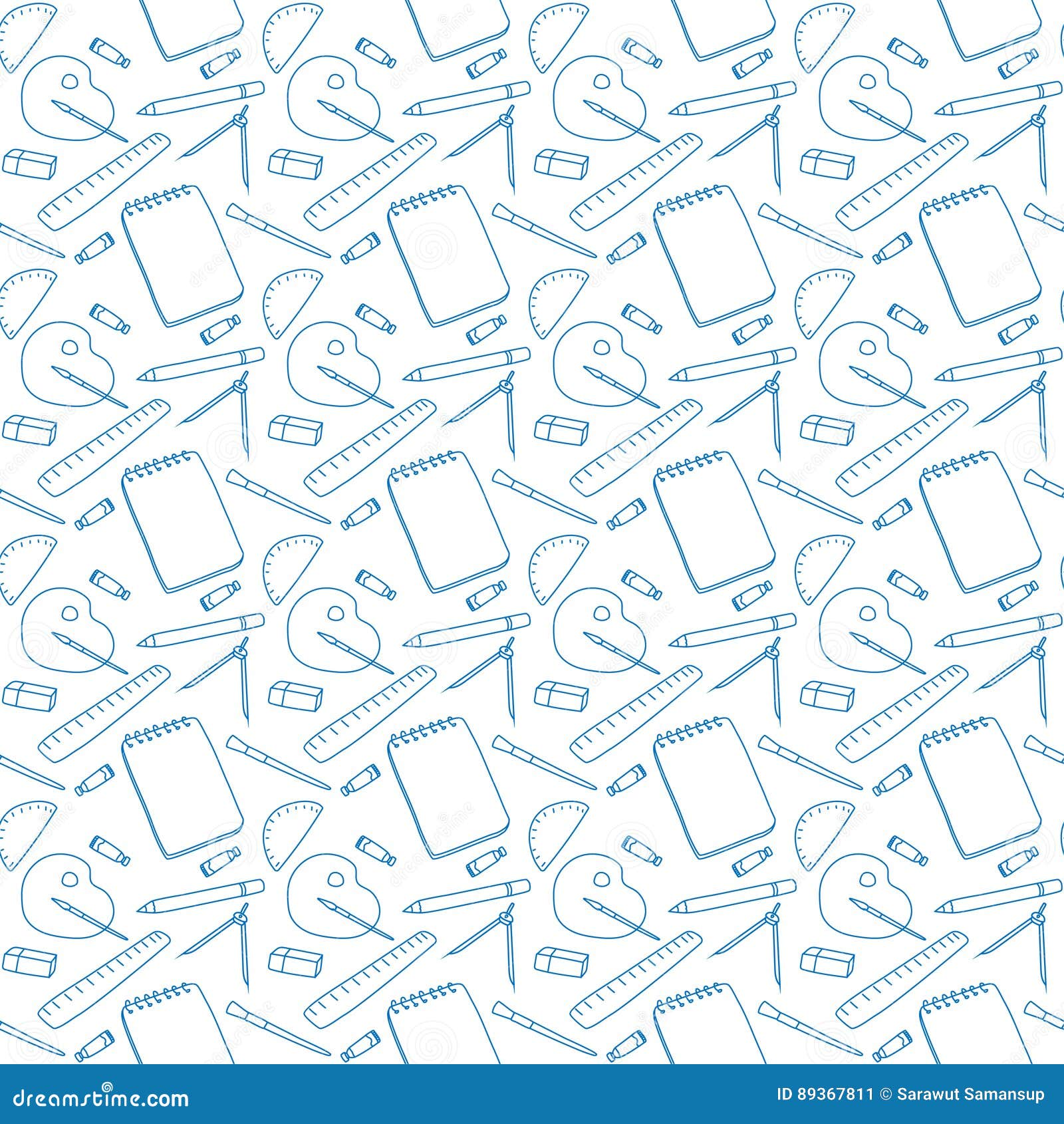 Art seamless pattern stock vector. Illustration of sketch - 89367811