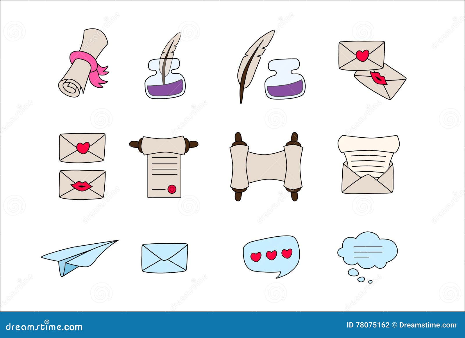 Art Set of Different Abstract Messages,notifications Stock Vector ...