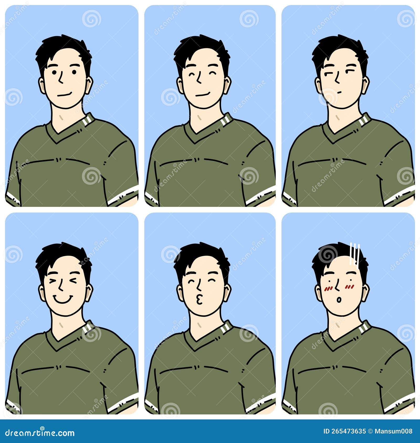 Set of Different Types of Men Stock Illustration - Illustration of ...