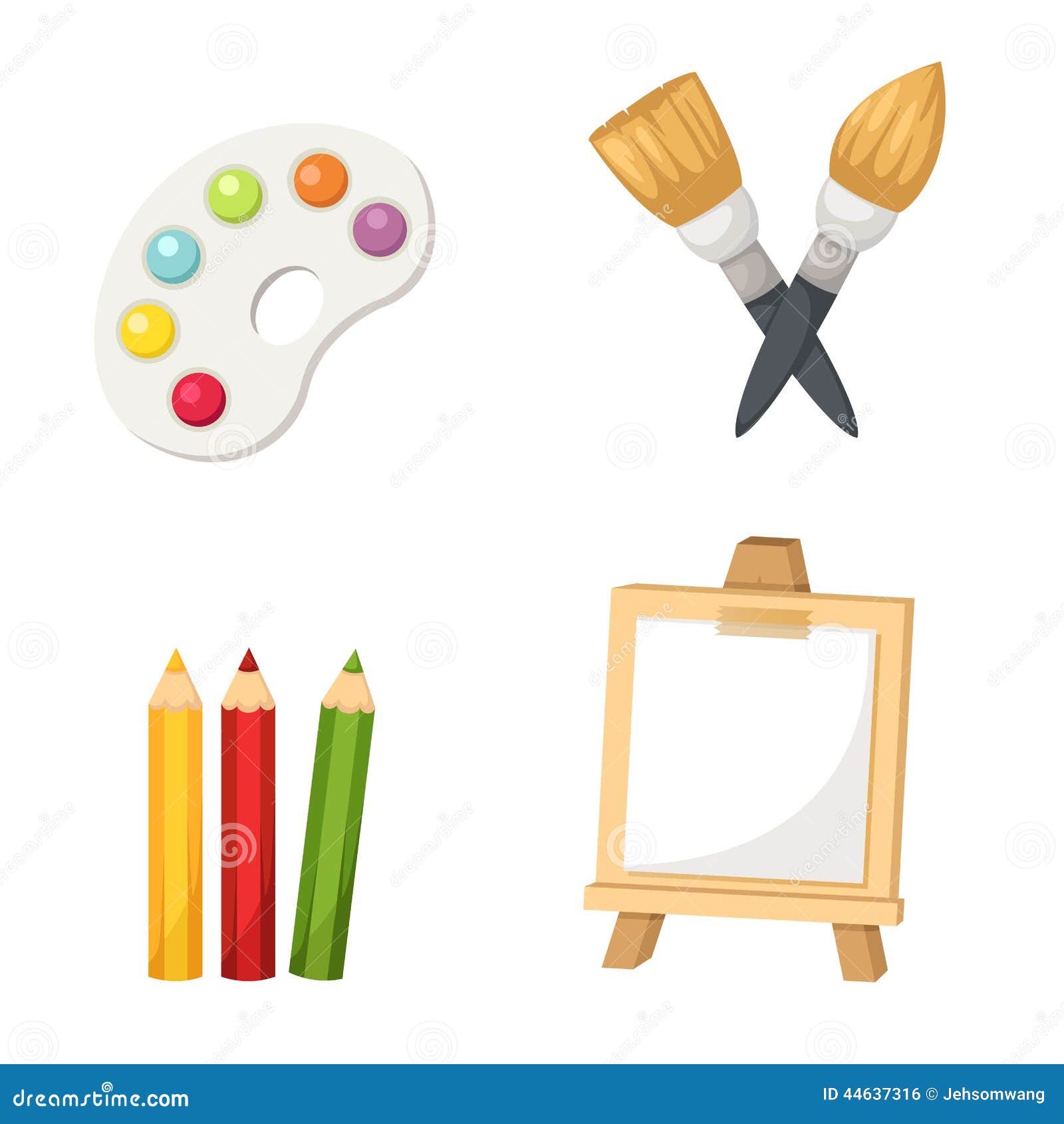 Art set vector stock vector. Illustration of palette - 44637316