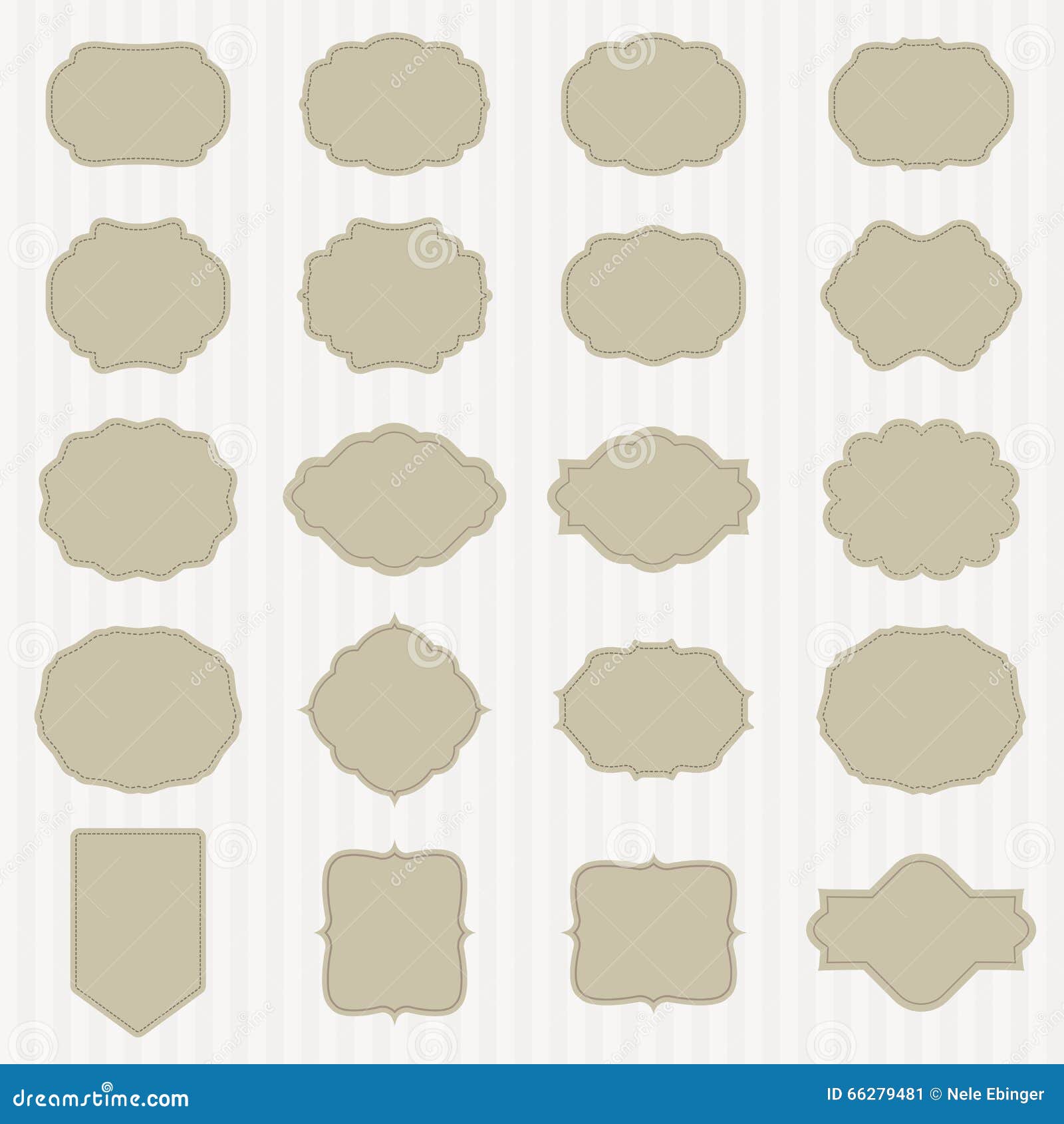 Art Set of Vector Vintage Frame Lable. Template for Retro Design ...