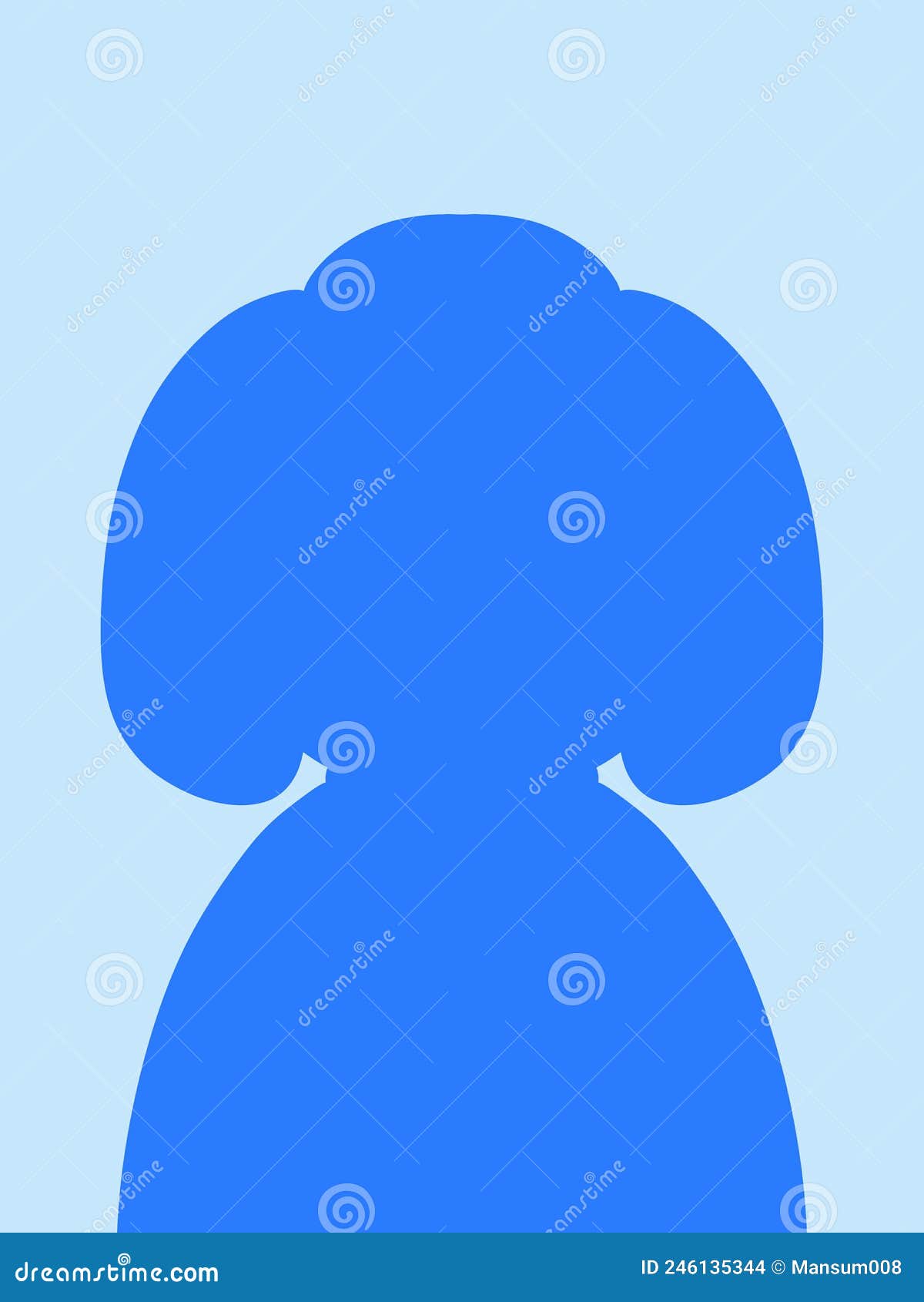 Shape Cartoon on Blue Background Stock Illustration - Illustration of ...