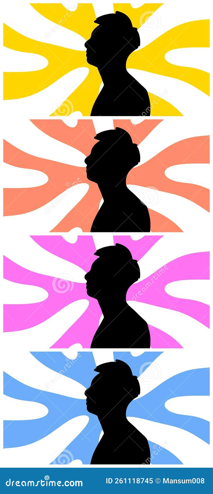 Shape Man on Color Background Stock Illustration - Illustration of ...