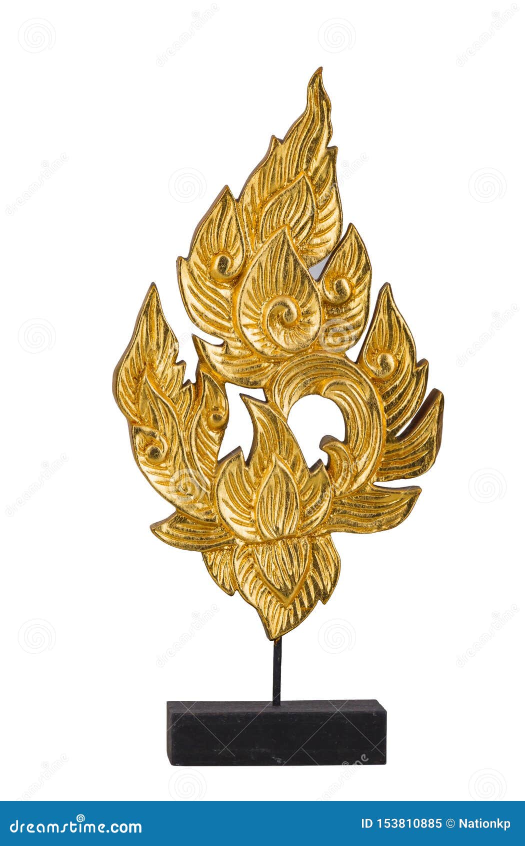 Art Shape Wood of Thai Style Isolated Stock Image - Image of interior ...