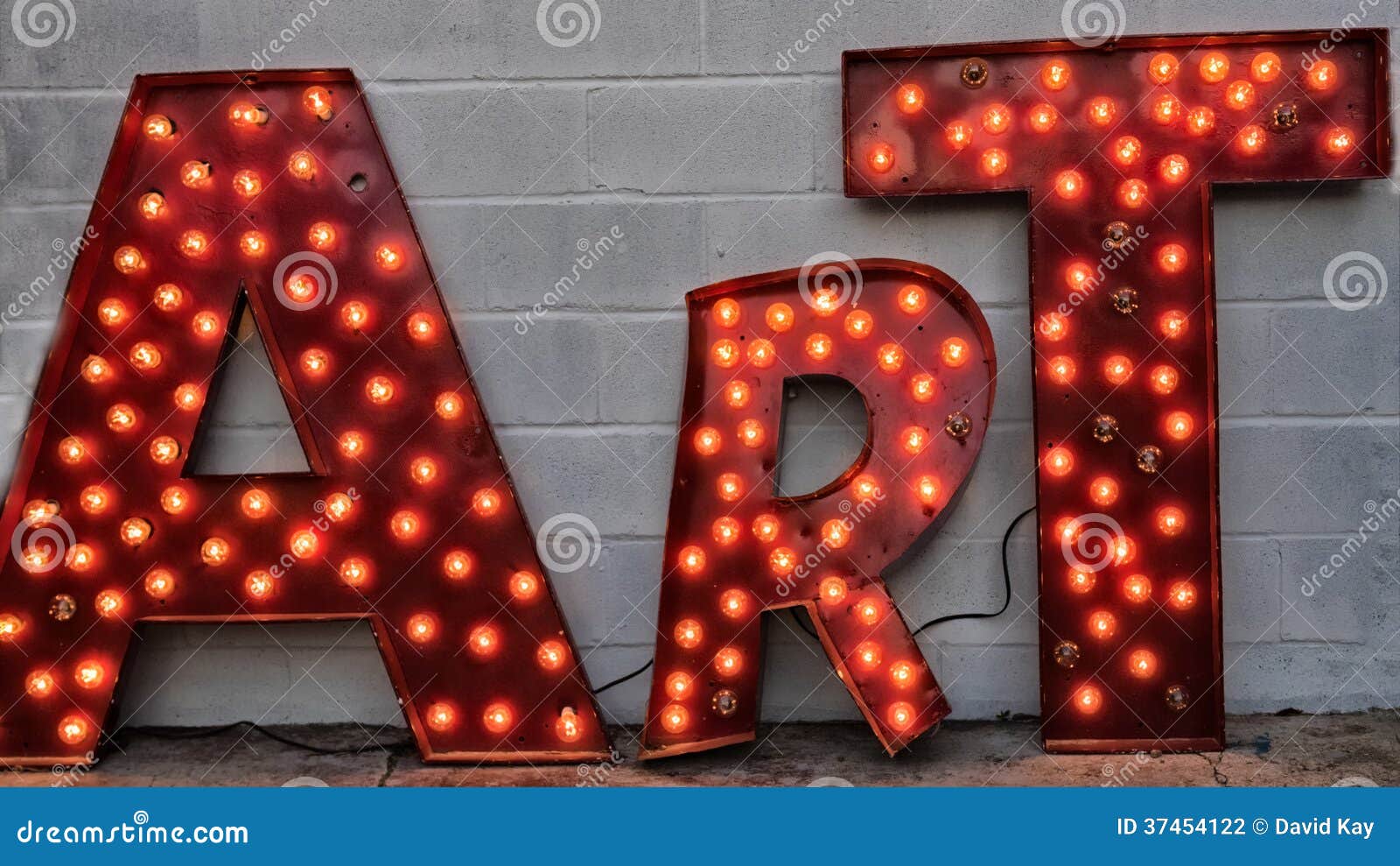 Art sign stock photo. Image of glow, industrial, sign - 37454122