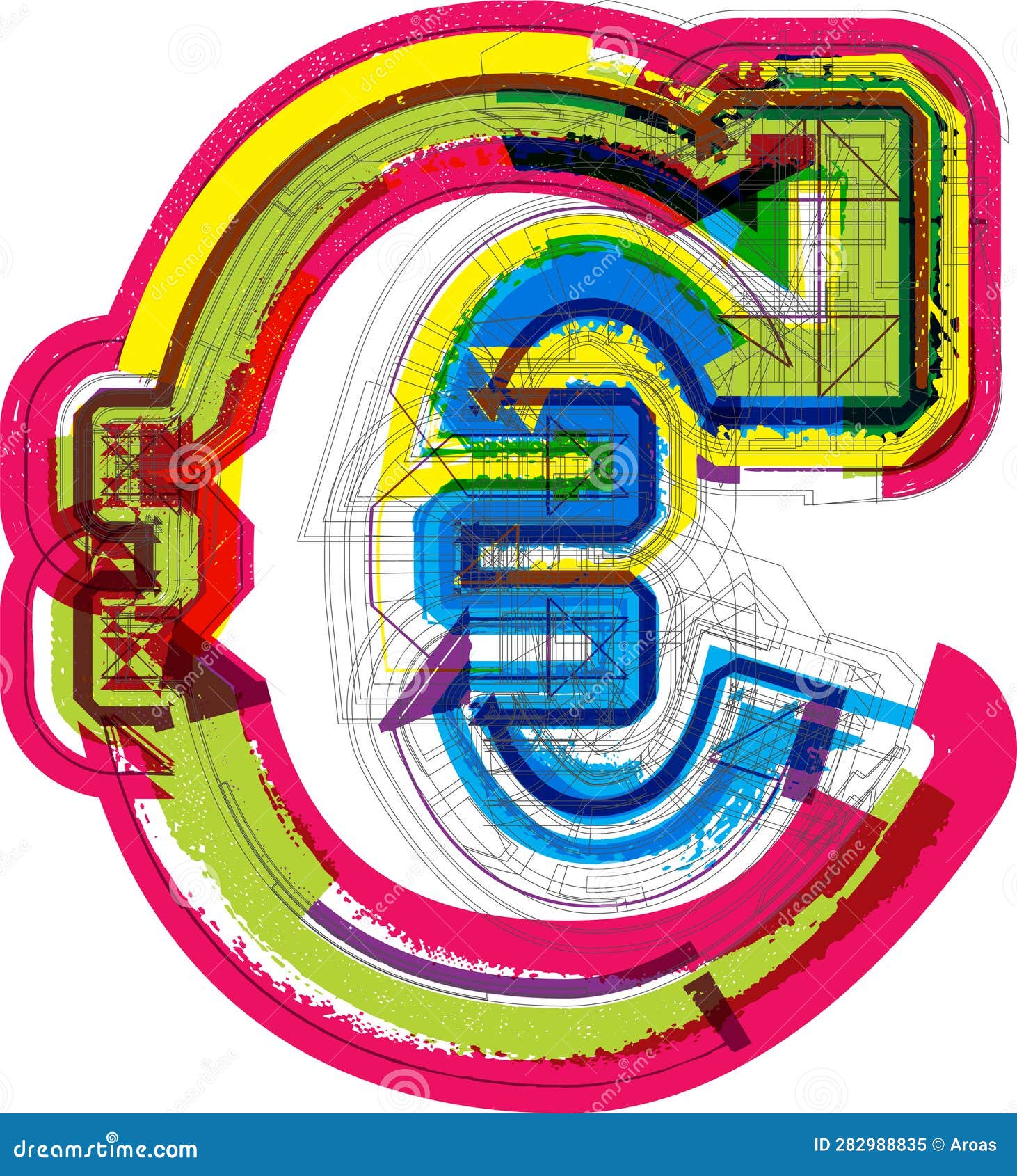 Art Sketched Euro Symbols Fonts Stock Vector - Illustration of profit ...