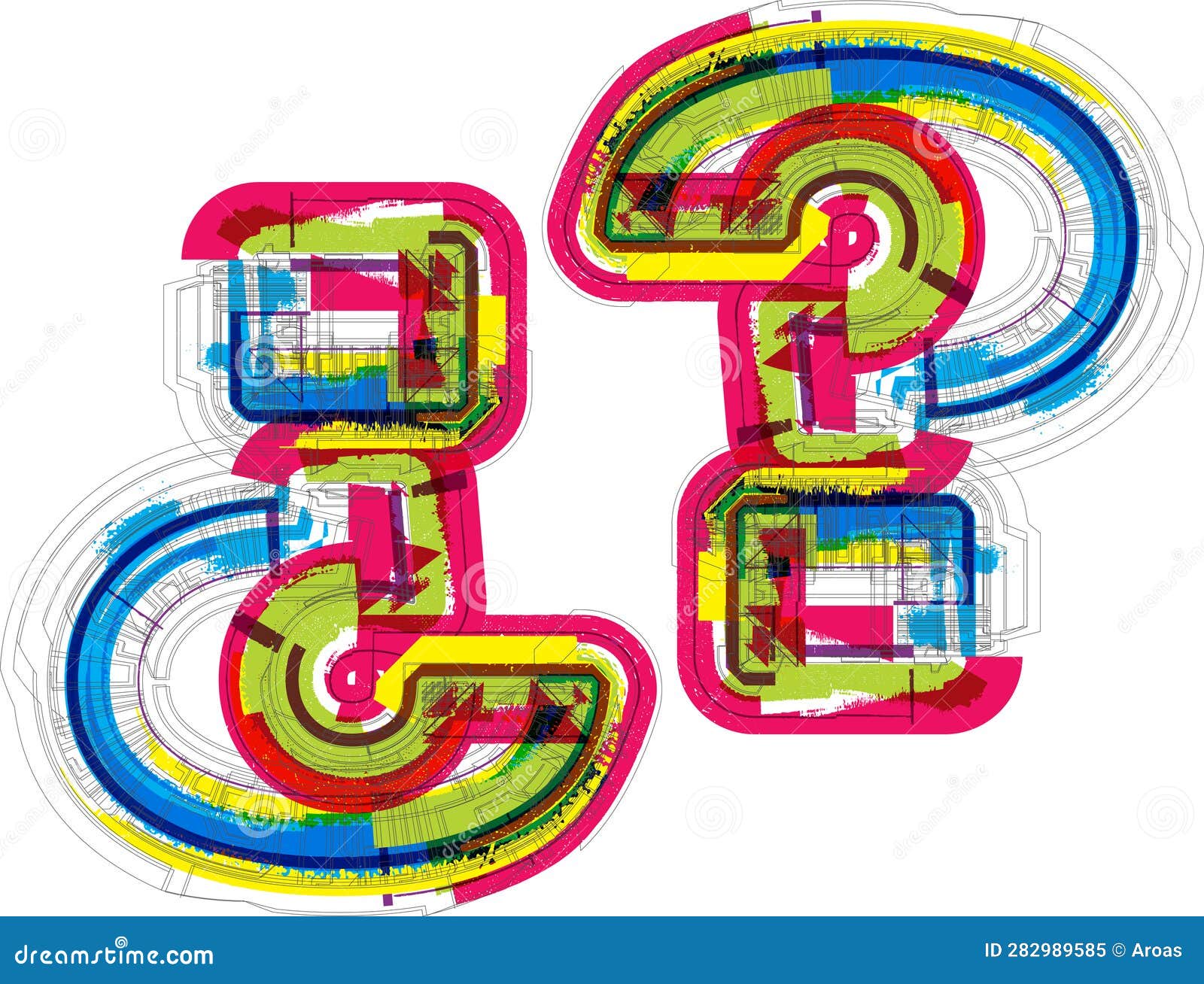 Art Sketched Question Mark Symbols Fonts Stock Vector - Illustration of ...