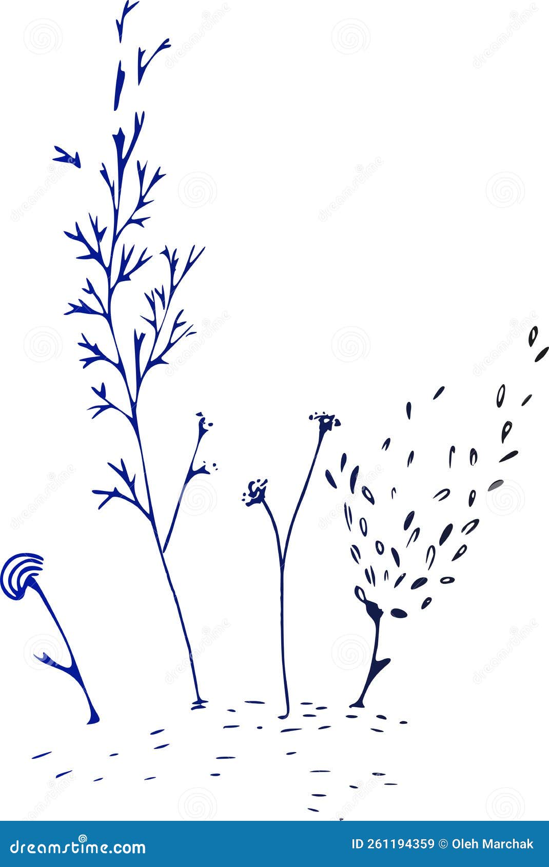 Art Sketching Set of Vector Leaves Symbols Elements Stock Vector ...