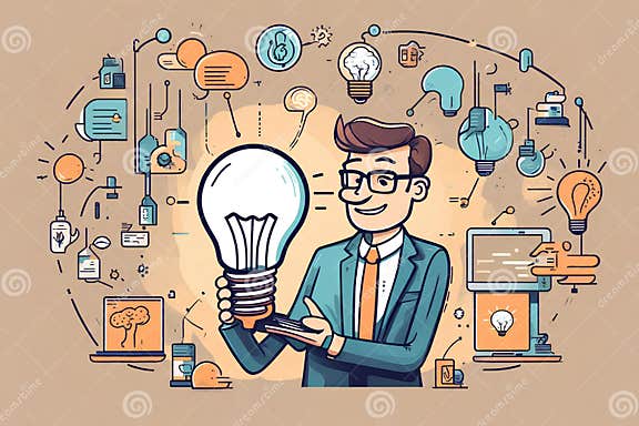 The Art of Smart Thinking in Business Stock Illustration - Illustration ...