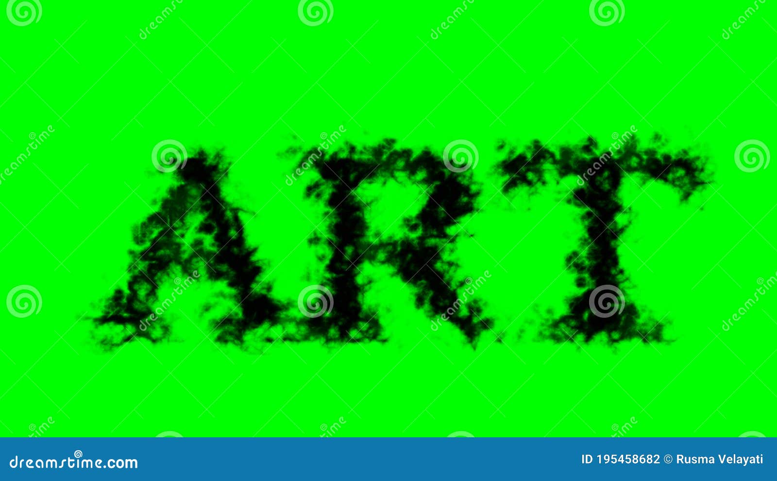 Art Smoke Text Effect Green Isolated Background Stock Illustration ...