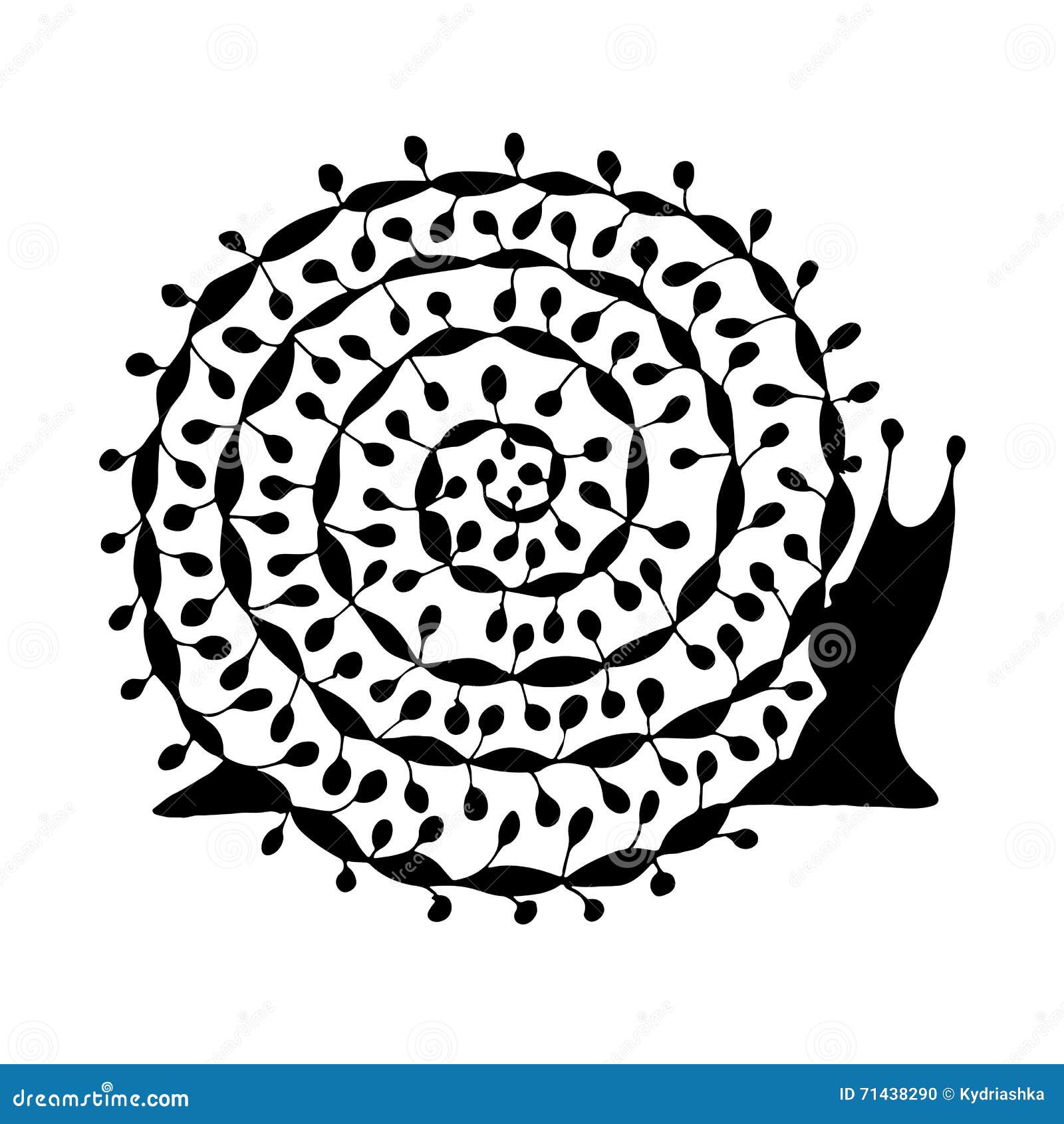 Art Snail, Ornate Zentangle Style for Your Design Stock Vector ...