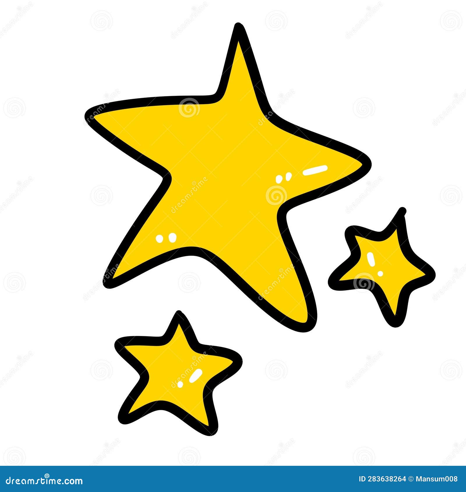 Star Cartoon Icon Illustration Stock Illustration - Illustration of ...