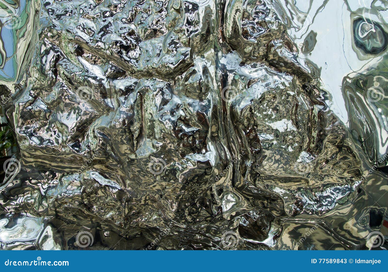 Dent On Galvanized Iron, Dent On Metal Texture Background Stock ...