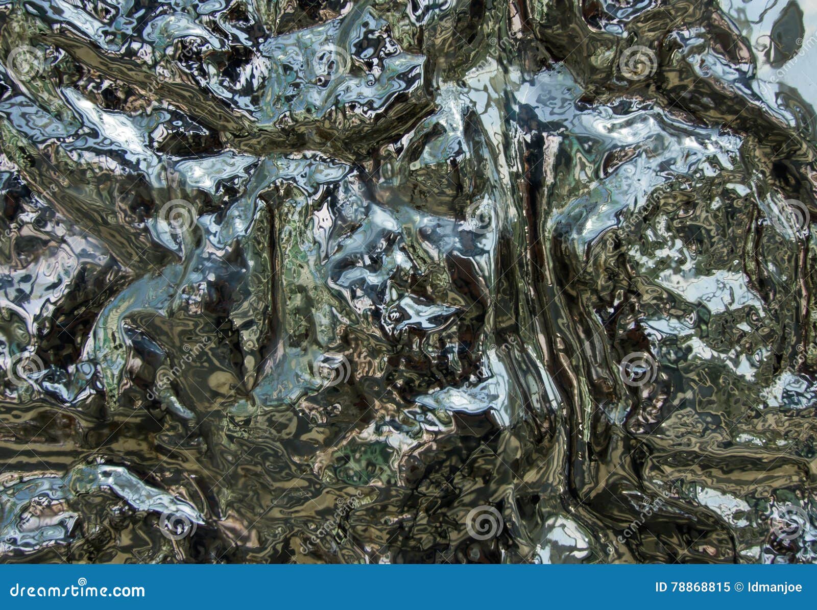 Dent On Galvanized Iron, Dent On Metal Texture Background Stock ...