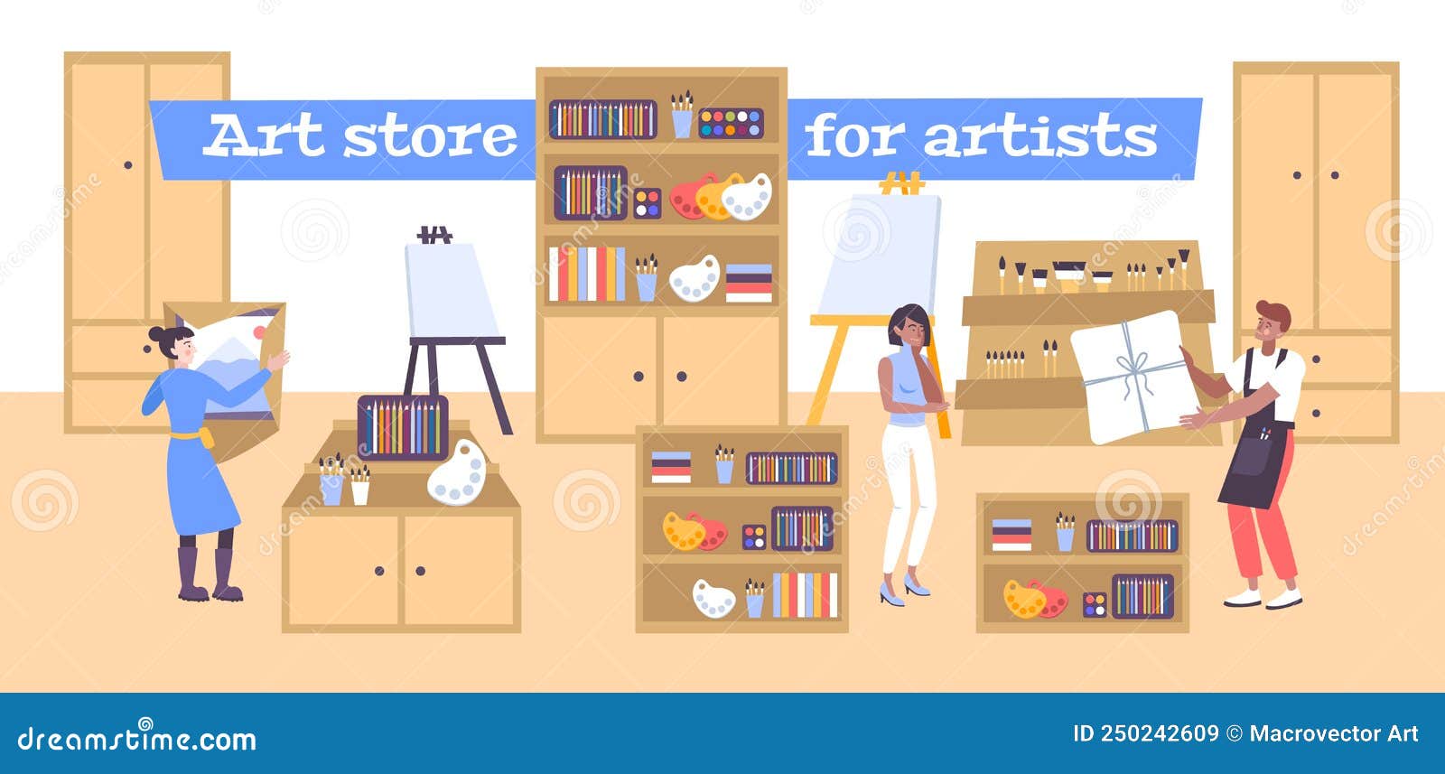 Art Store Background stock vector. Illustration of background - 250242609