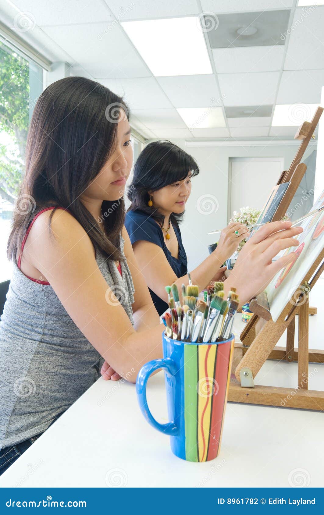 Art Student stock photo. Image of canvas, happy, beautiful - 8961782