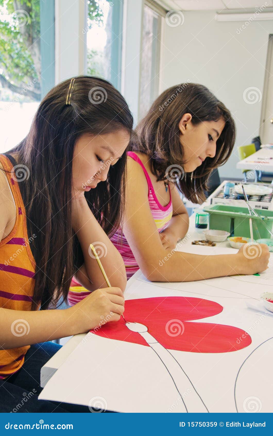 Art Students Working stock image. Image of ethnicity - 15750359
