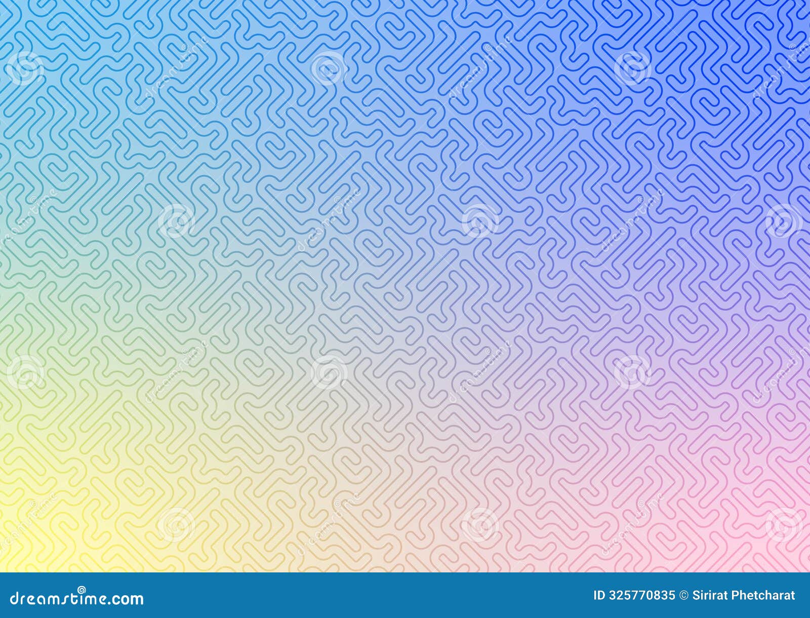 Art Style Blue Line Pattern Random Background Stock Illustration ...