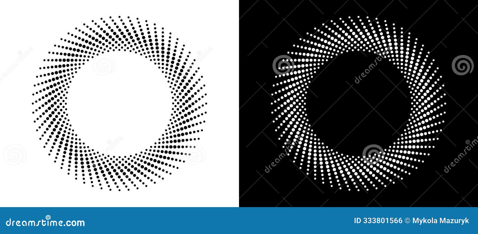 Art Sun Background. Icon Template or Logo with Halftone Dotted Lines ...