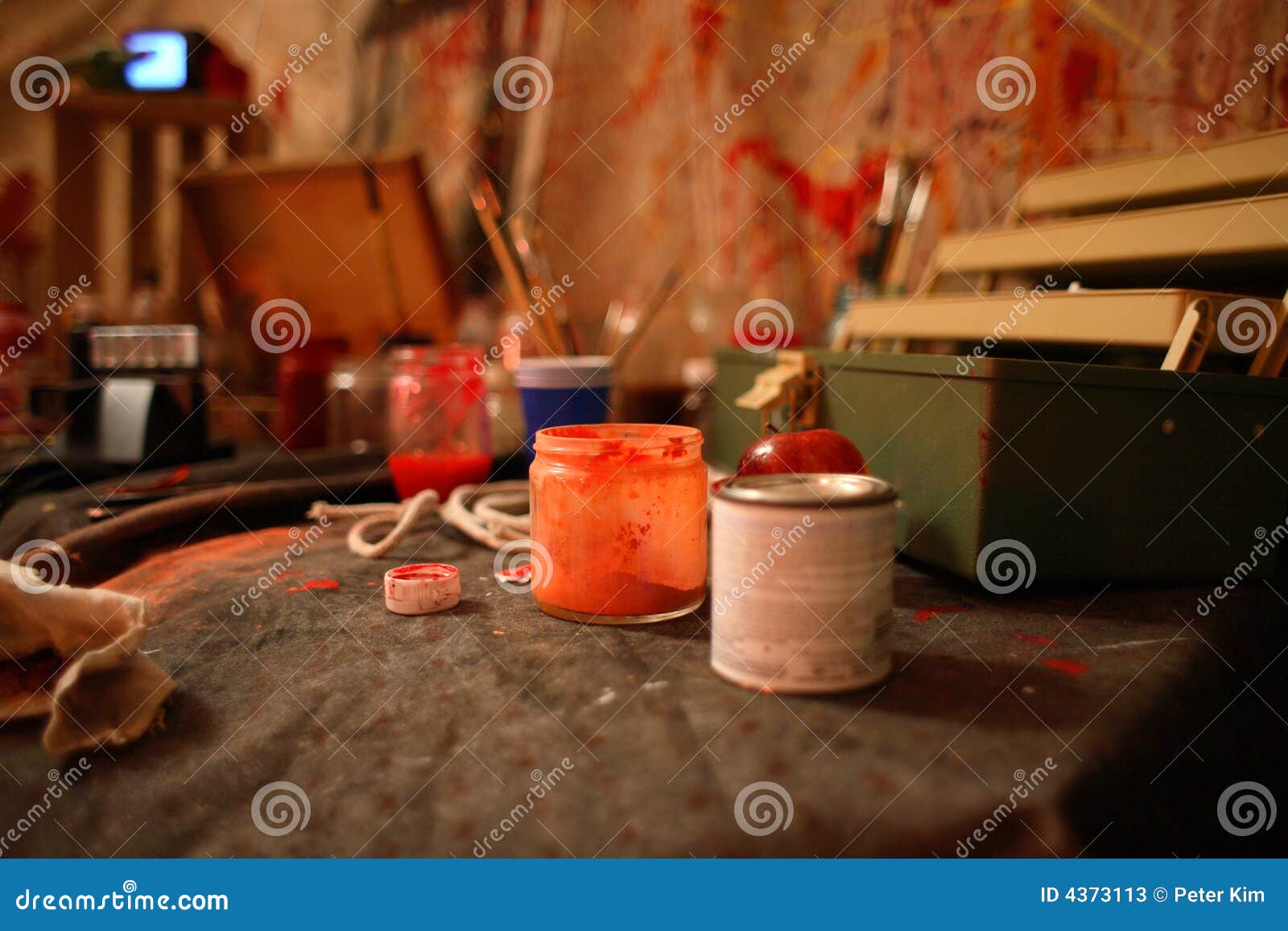 Art supplies stock image. Image of create, creative, brushes - 4373113