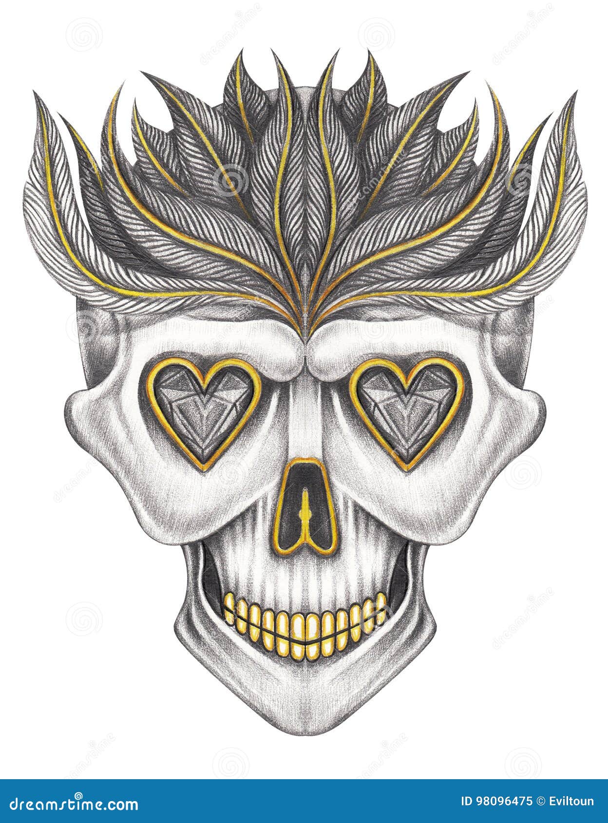 Art surreal skull. stock illustration. Illustration of creativity ...