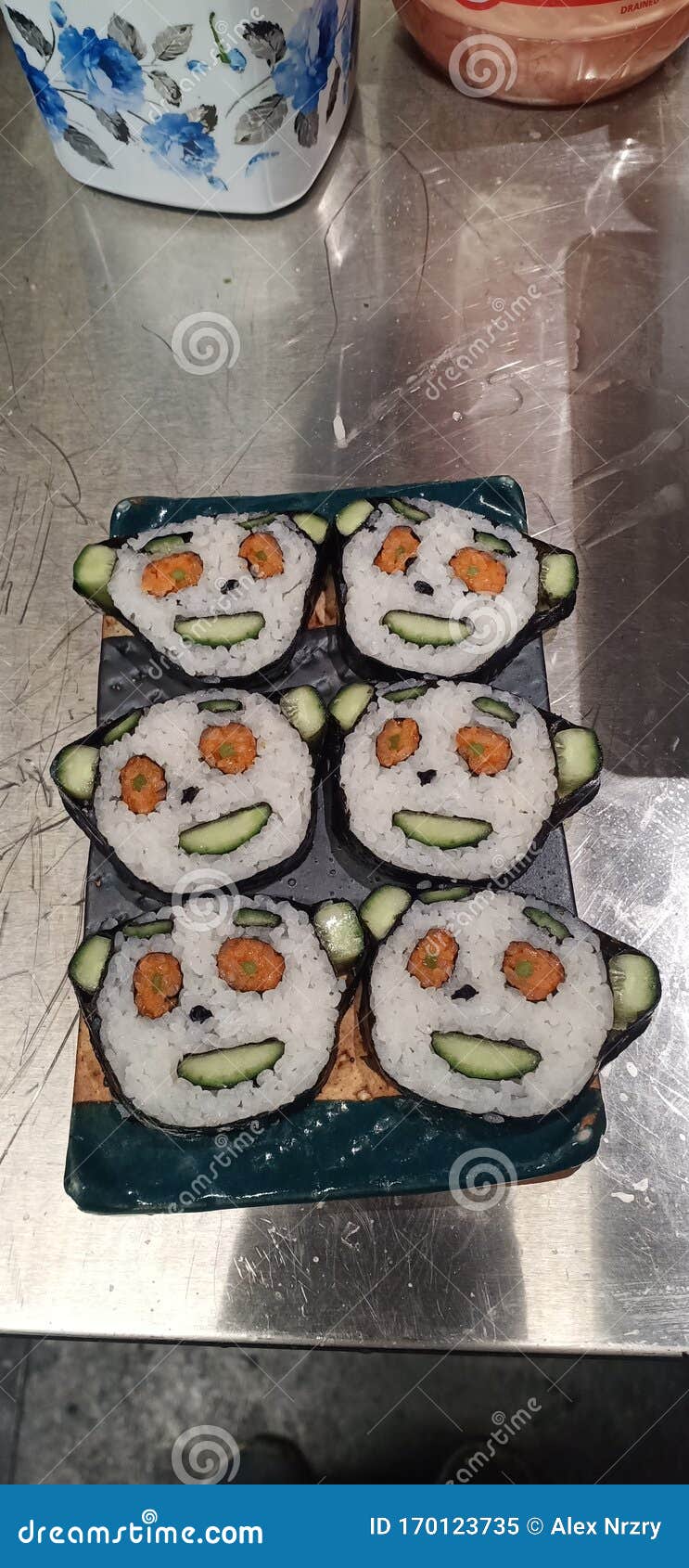 Art of sushi in panda stock image. Image of sushi, japanese - 170123735