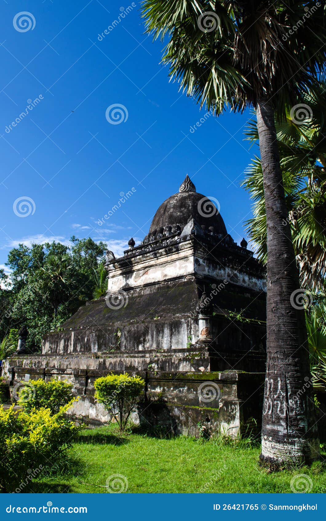 Art in Temple, Ancient Temple, Laos. Stock Image - Image of buddhism ...