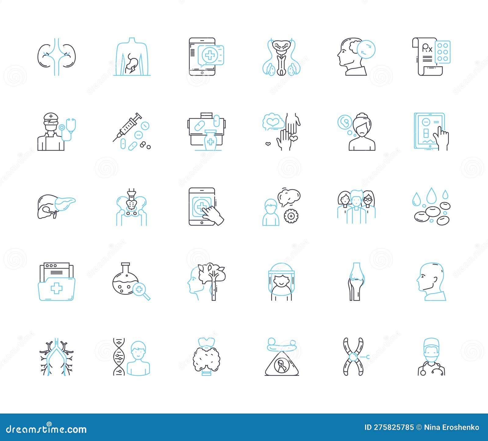 Art Therapy Linear Icons Set. Expression, Self-discovery, Healing ...