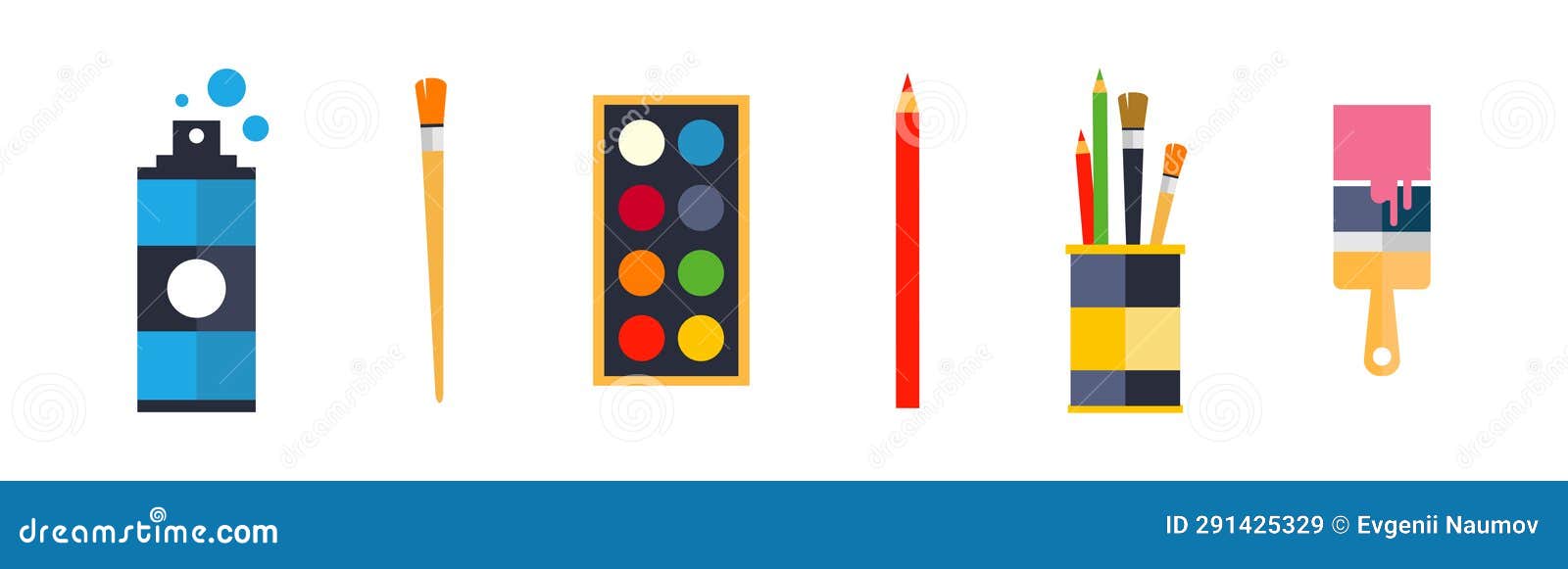 Art Tool and Object for Painting Vector Set Stock Illustration ...