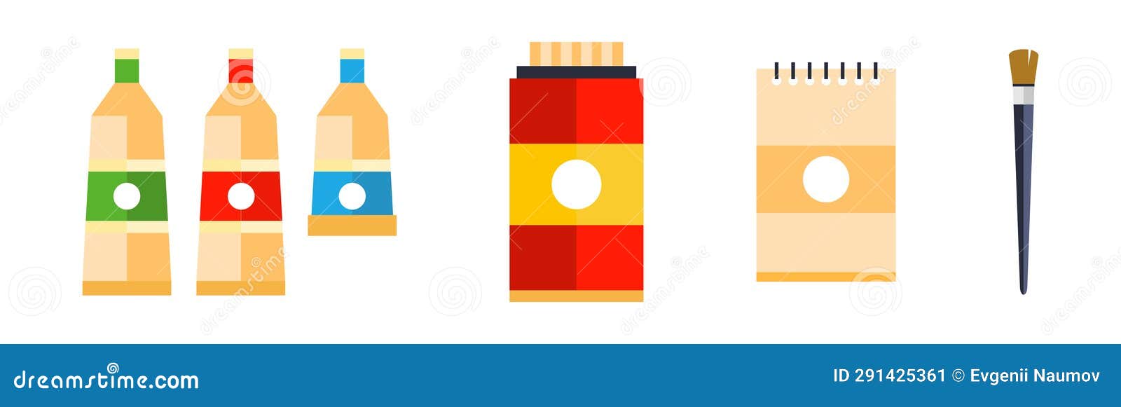 Art Tool and Object for Painting Vector Set Stock Illustration ...