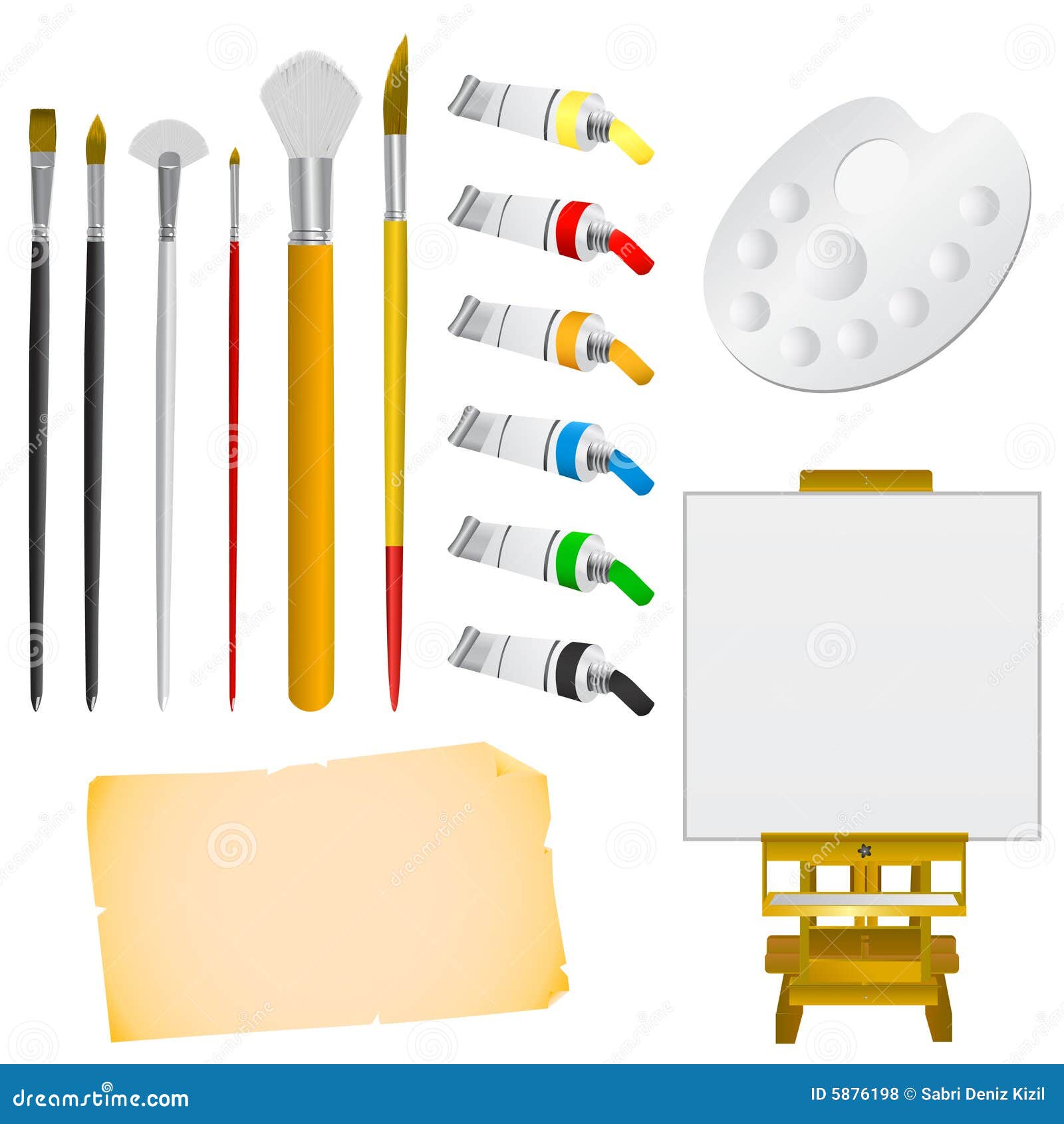 Art tools vector stock vector. Illustration of frame, creativity - 5876198