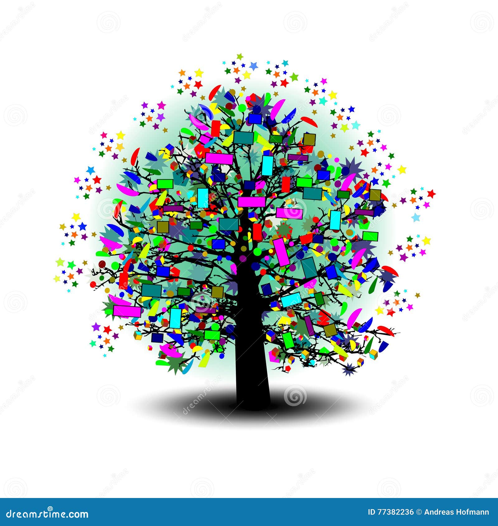 Art Tree Colorful for Your Design. Vector Illustration Stock ...