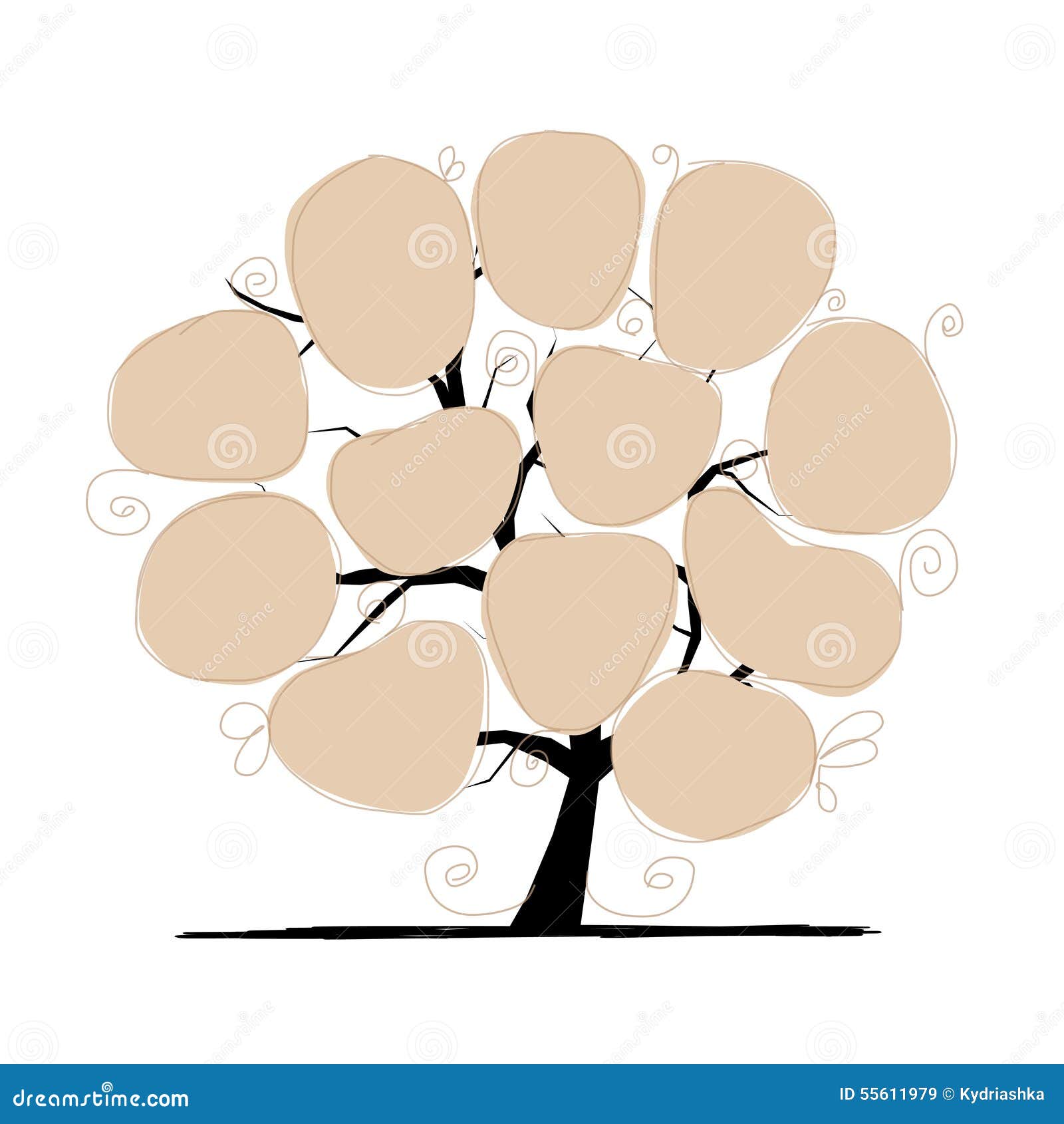Art Tree with Papers for Your Text Stock Vector - Illustration of ...