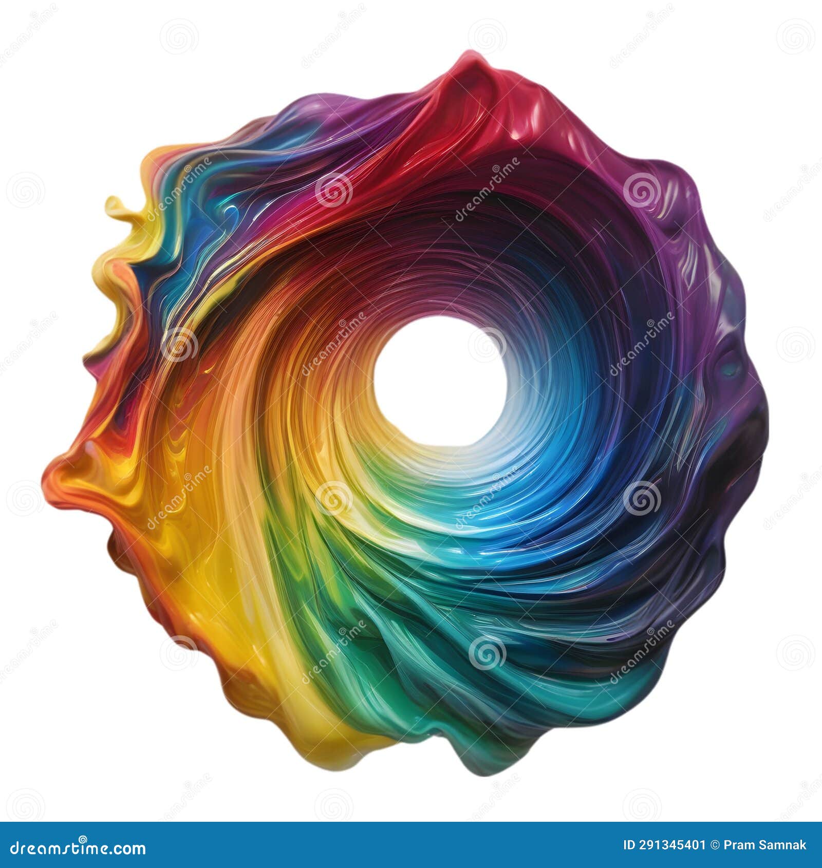 Art of Vortex Rainbow Liquid. AI-Generated. Stock Image - Illustration ...