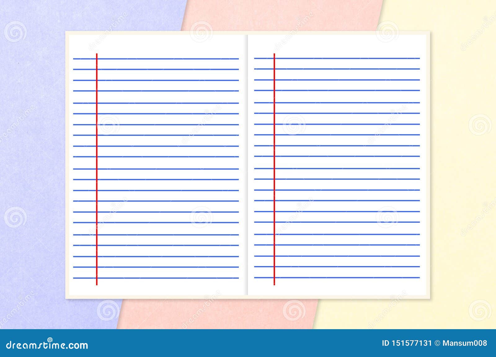 White paper on color paper stock illustration. Illustration of backdrop ...